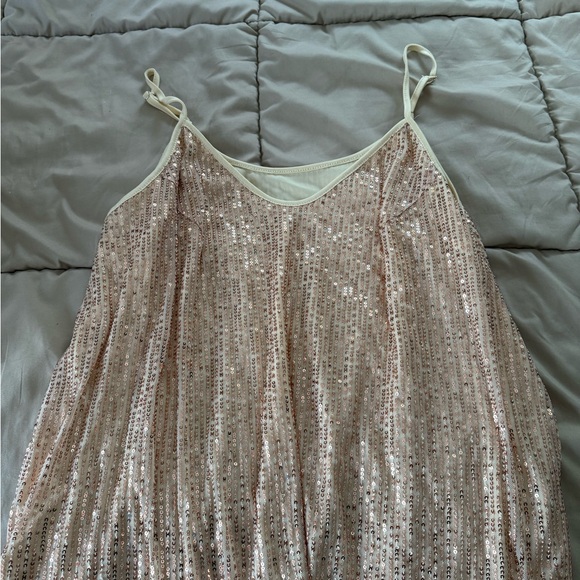 Tops | Sequin Spaghetti Strap Tank Top | Poshmark